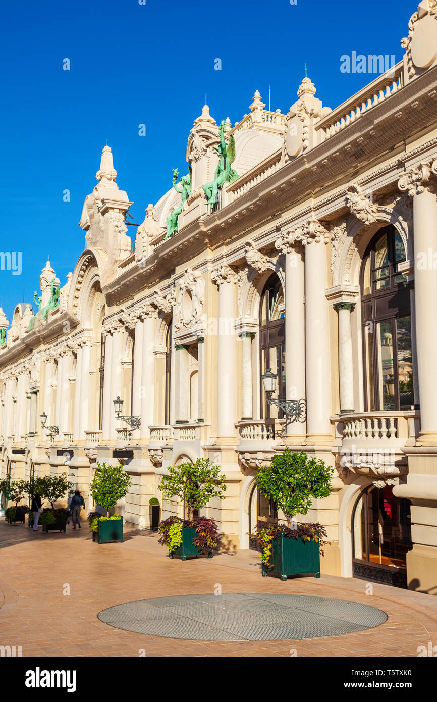 Classic style building at the Place Casino square in Monte Carlo in ...