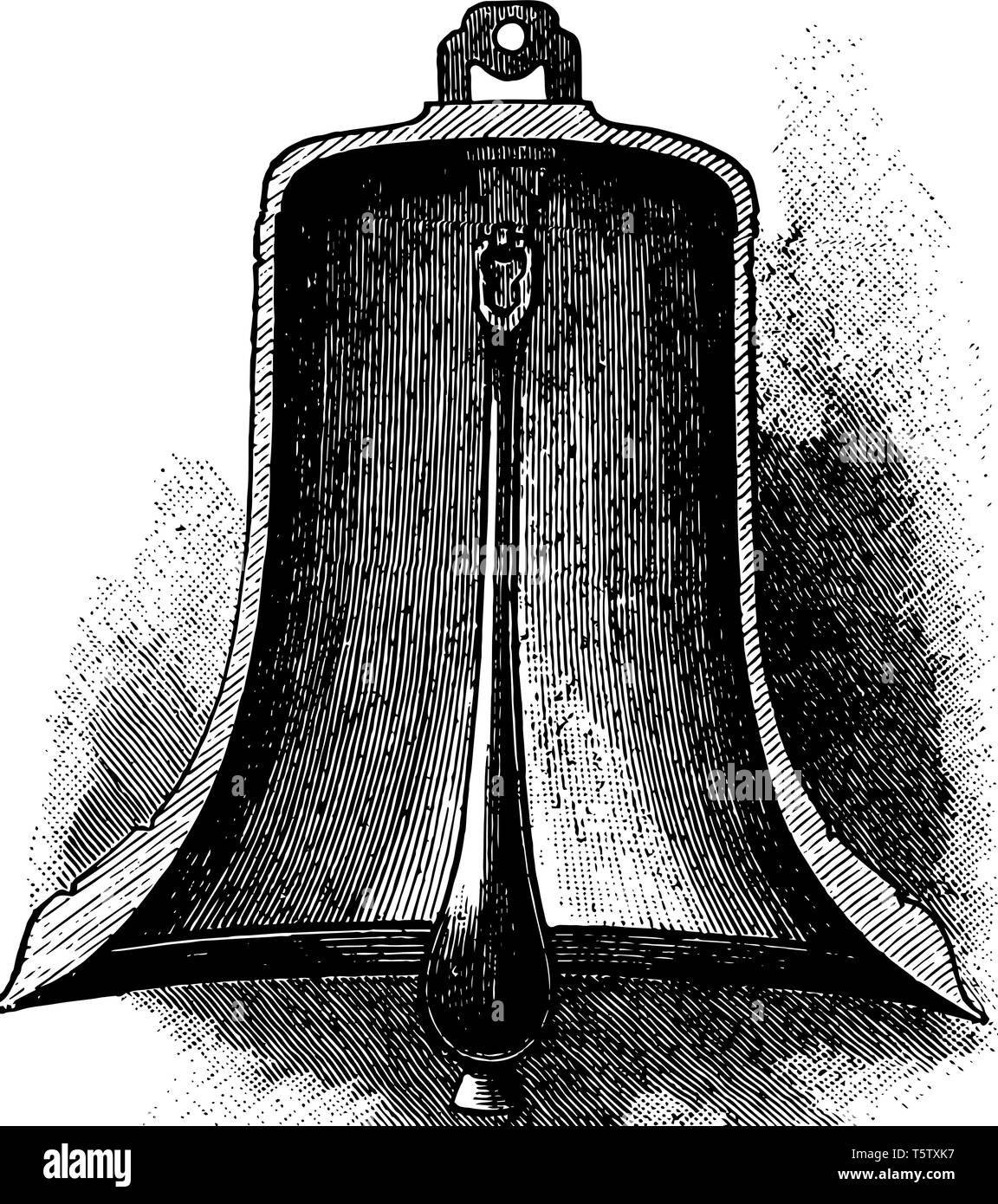 This illustration represents Sectional view of a Bell vintage line ...