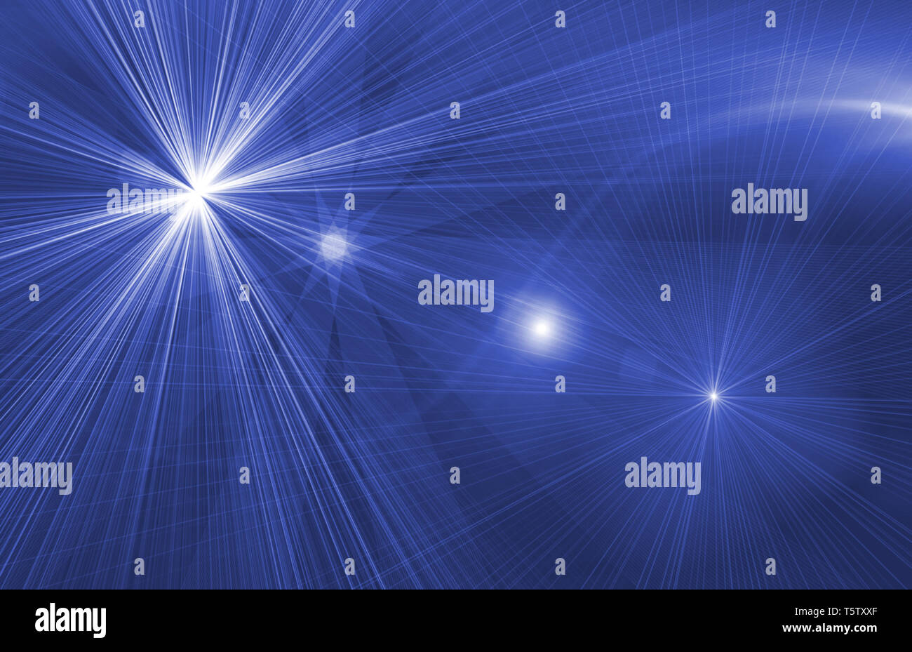 Light blue star rays hi-res stock photography and images - Alamy