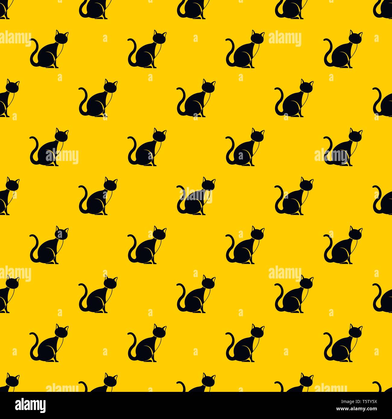 Black cat pattern vector Stock Vector Image & Art - Alamy