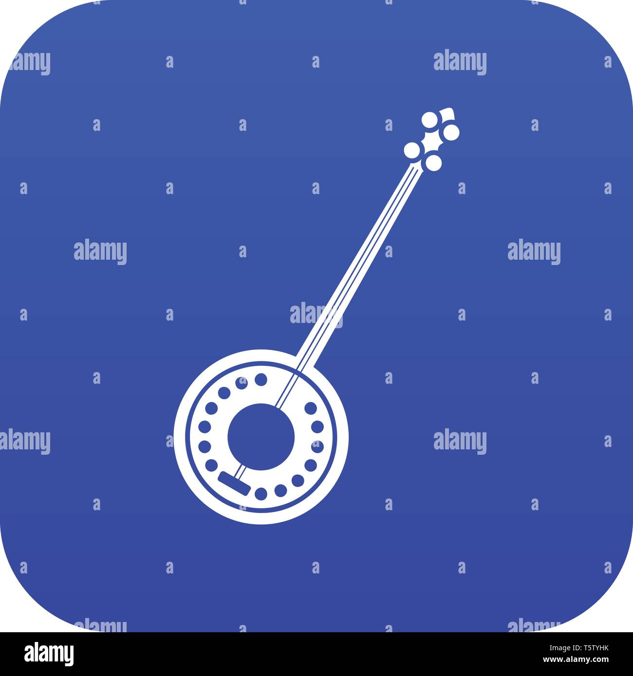 Banjo icon digital blue Stock Vector Image & Art - Alamy