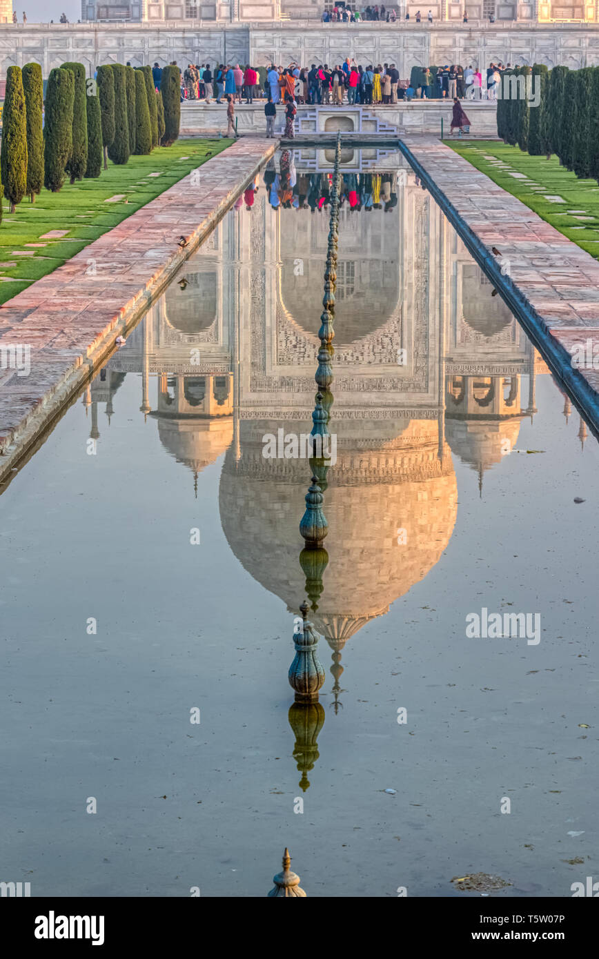 The Taj Mahal reflection, India Stock Photo - Alamy