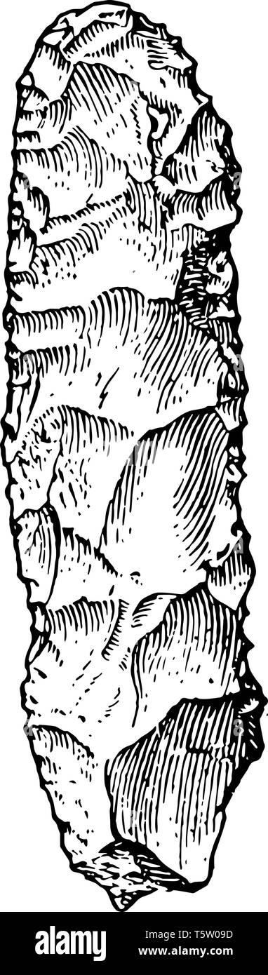 The image shows Neolithic Implements Stone Pick. This large stone ...