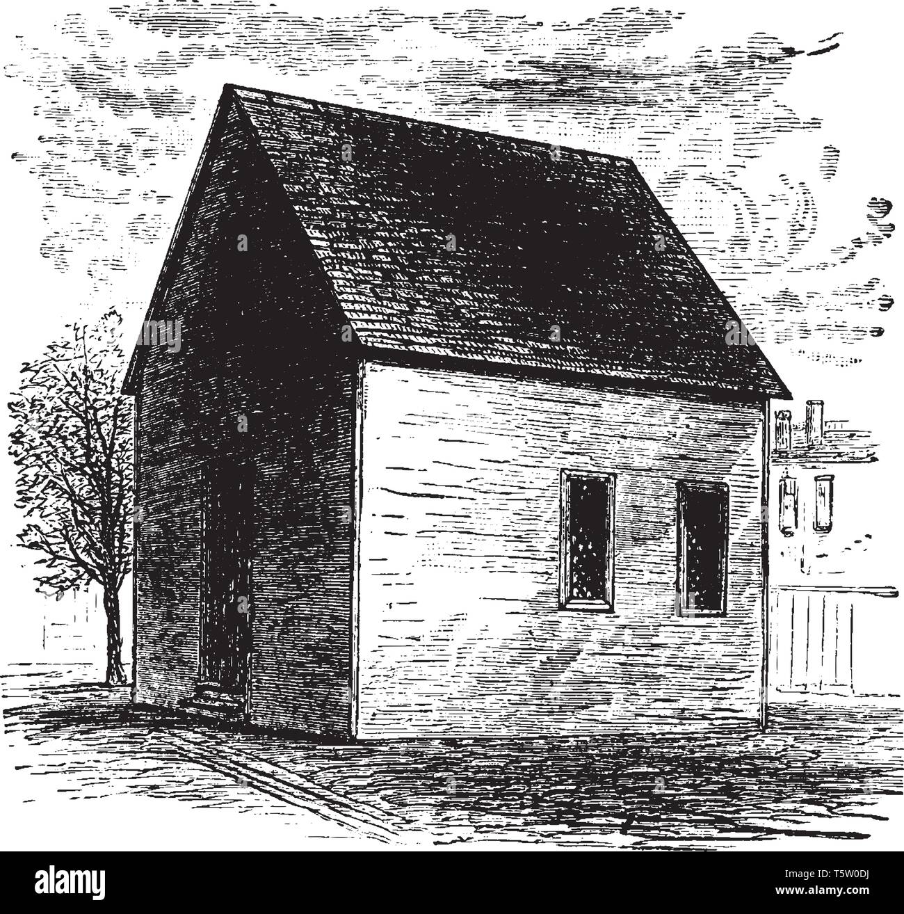 First church salem Stock Vector Images - Alamy