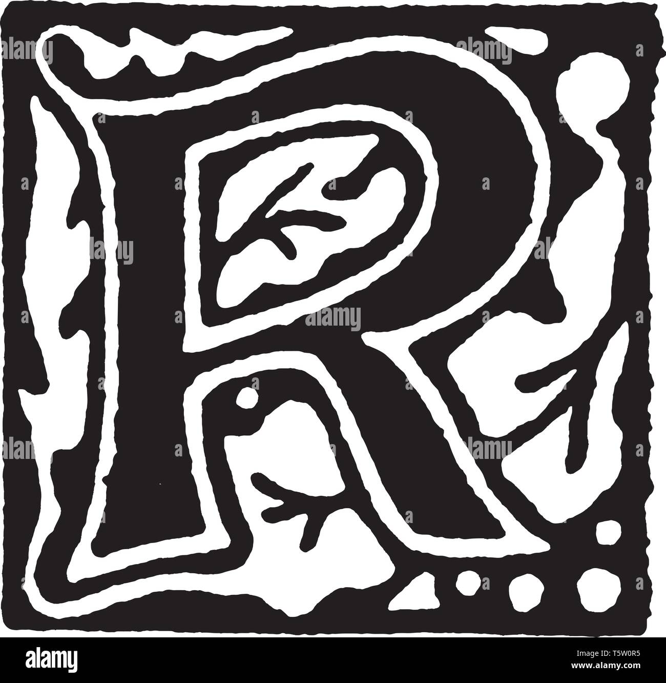 Decorative capital letter r hi-res stock photography and images - Alamy