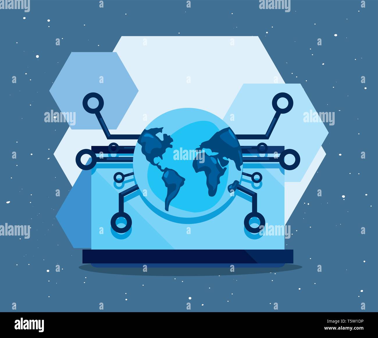 world connection data cyber security vector illustration Stock Vector ...