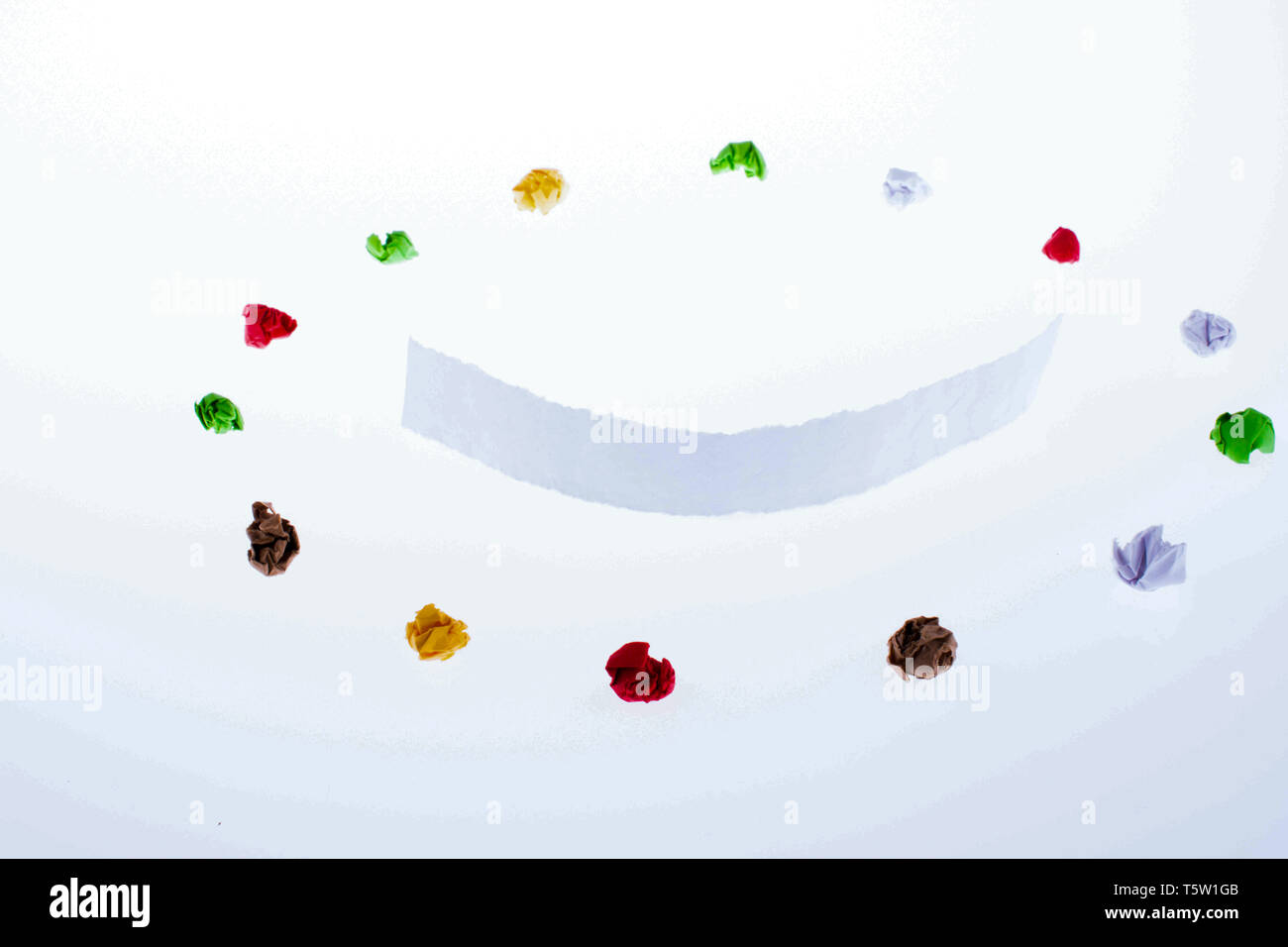 Colorful crumpled paper form circle hi-res stock photography and images ...