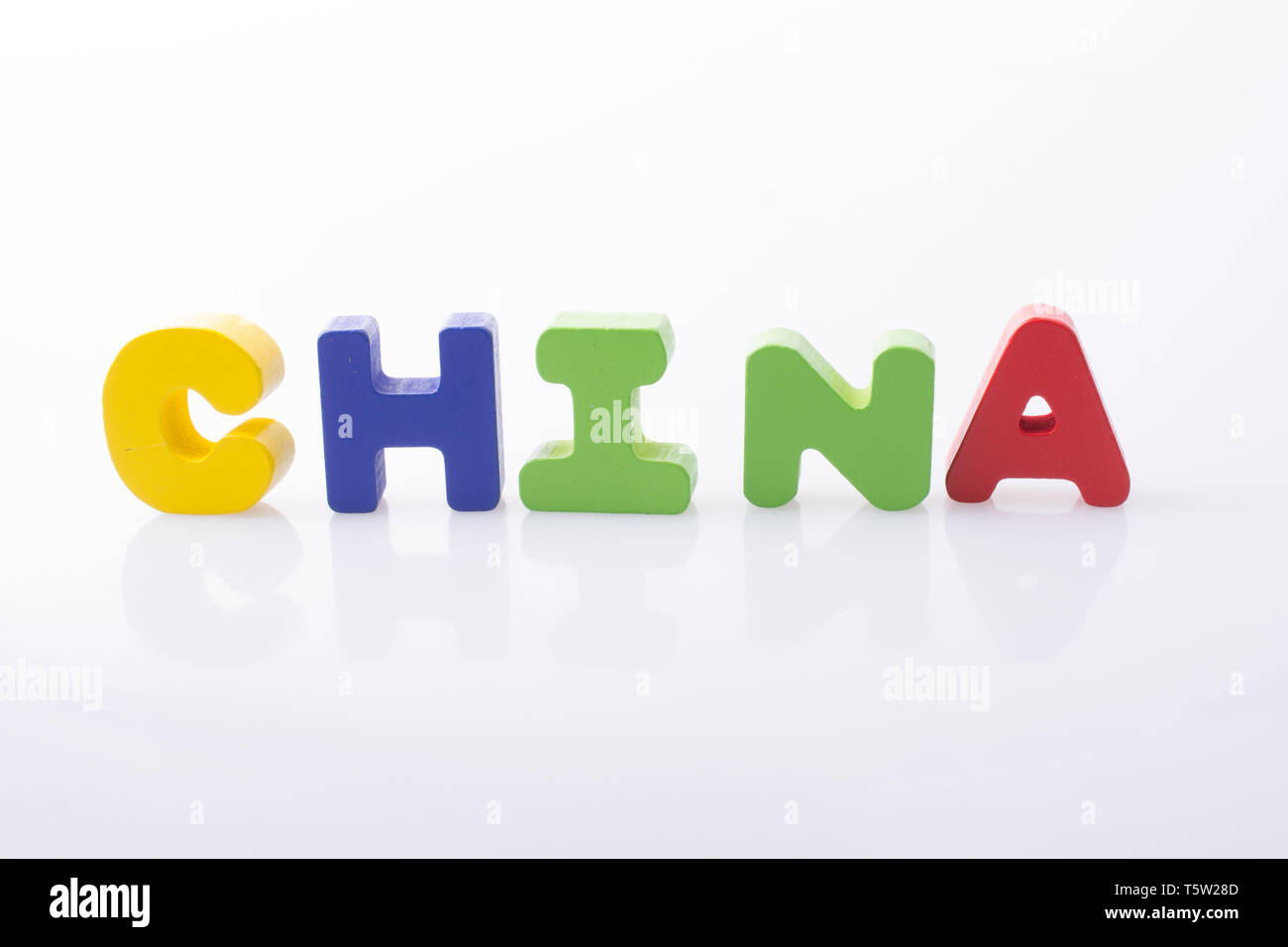 the word China written with colorful letter blocks Stock Photo - Alamy