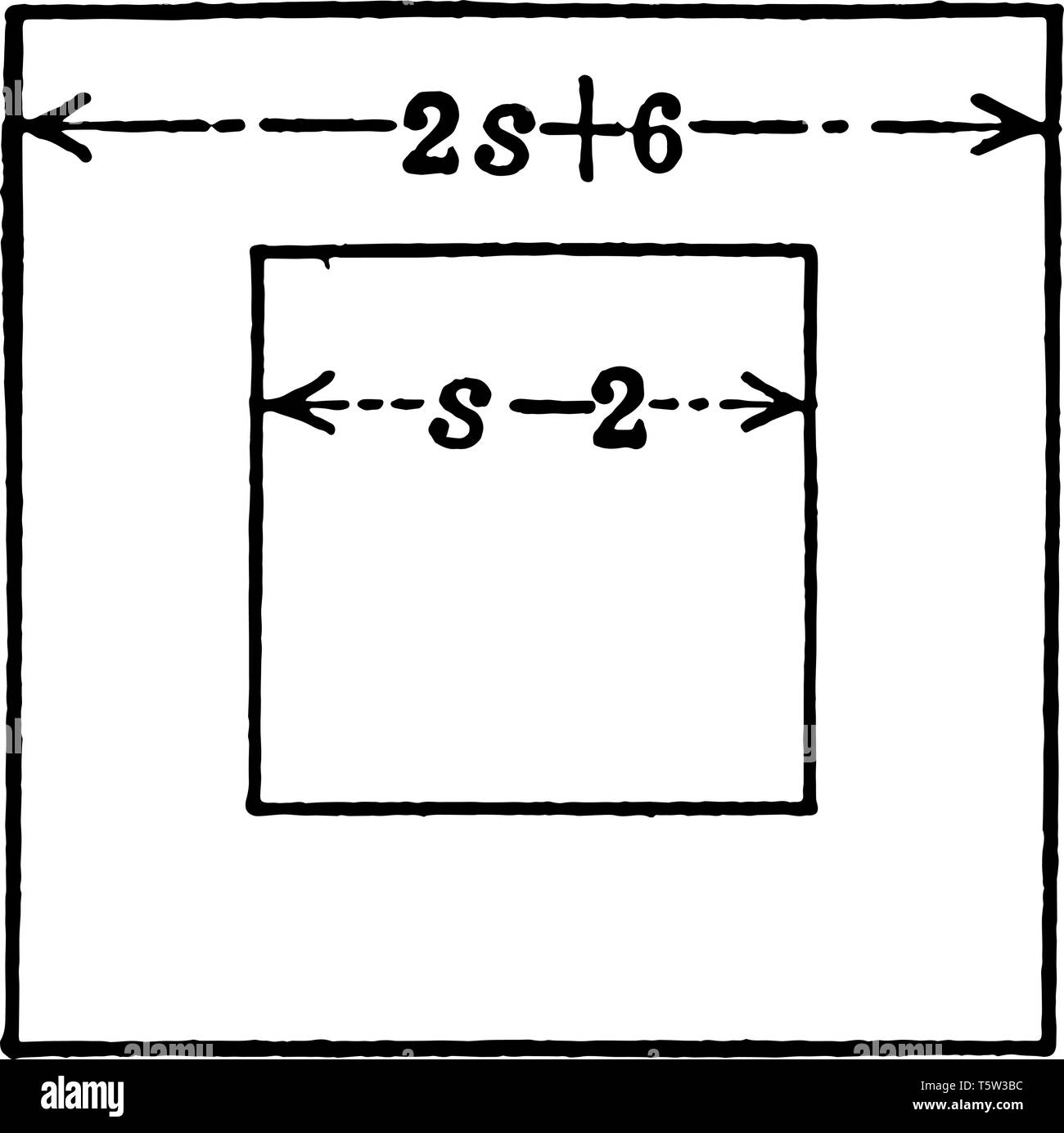 An image that shows a hollow square. Square inside the square, vintage ...