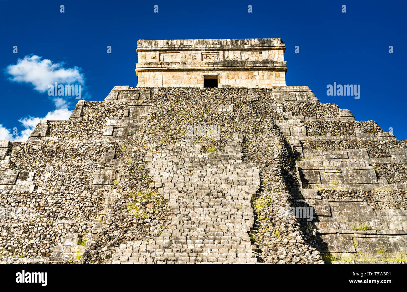 El Castillo or Kukulkan, a Mesoamerican step-pyramid at Chichen Itza ...