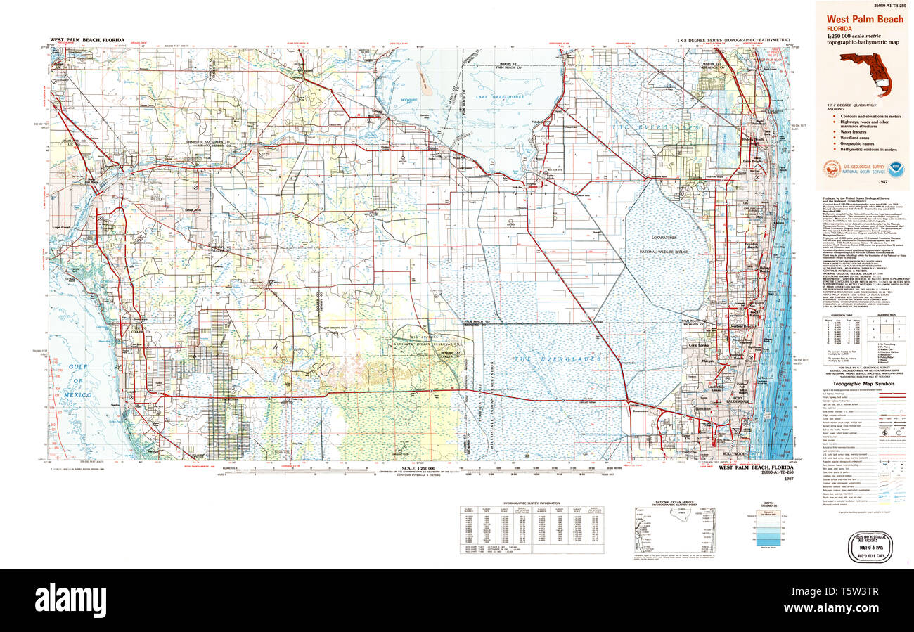 West palm beach map hi-res stock photography and images - Alamy