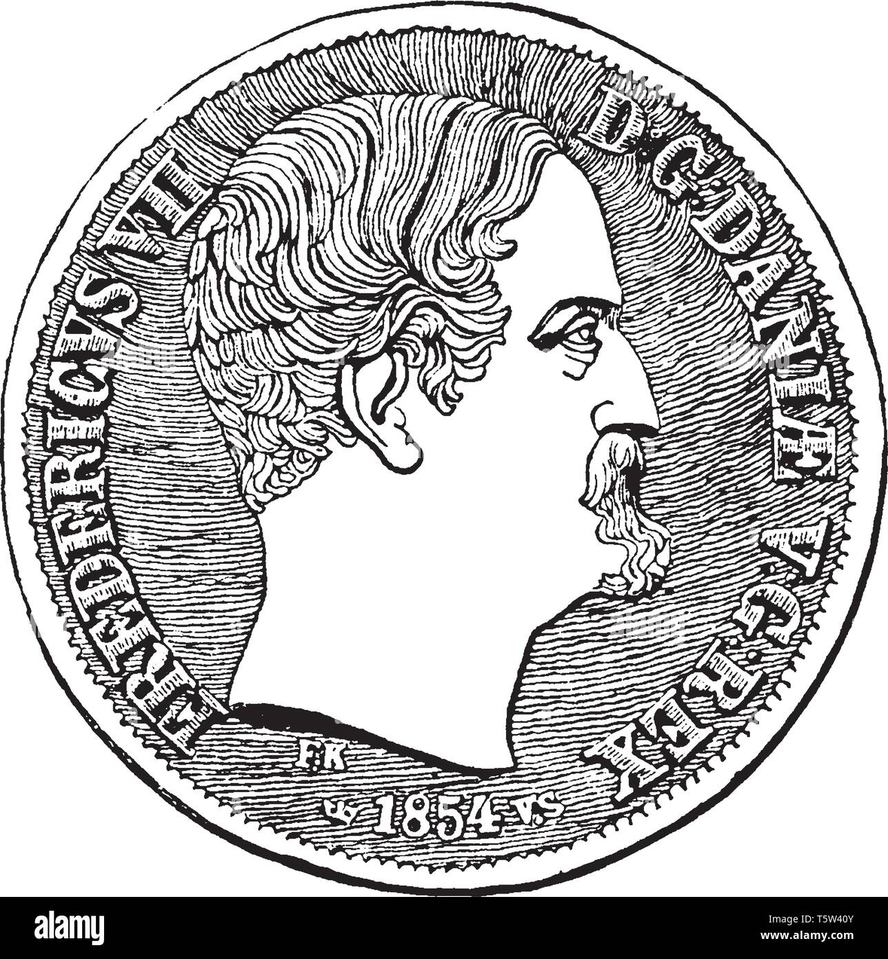 Rix Dollar which is the front of a large silver coin used during the ...