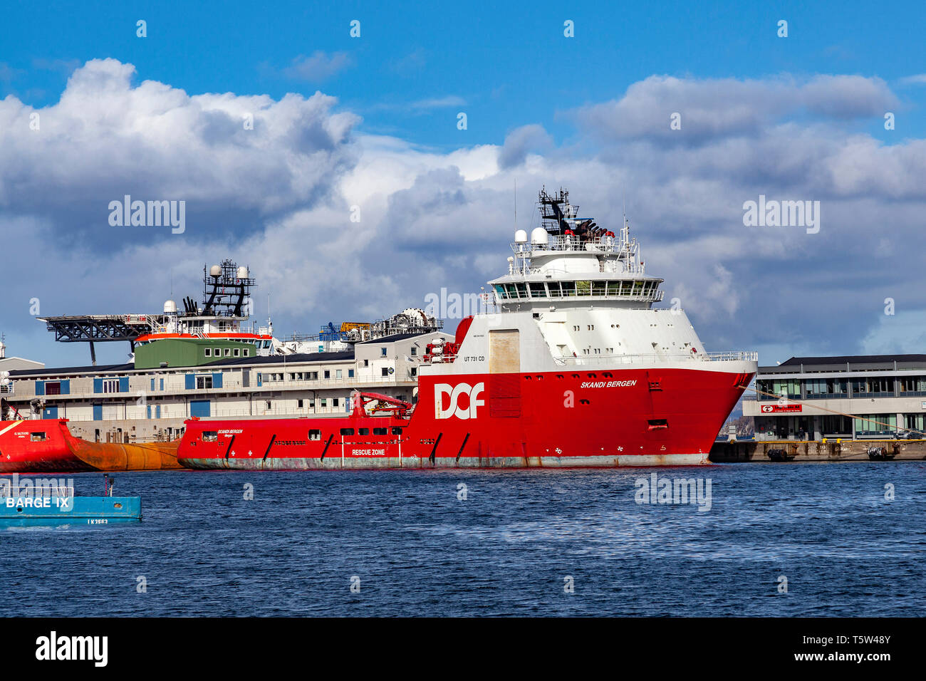 Offshore AHTS standby supply vessel Skandi Bergen, at Skoltegrunnskaien ...