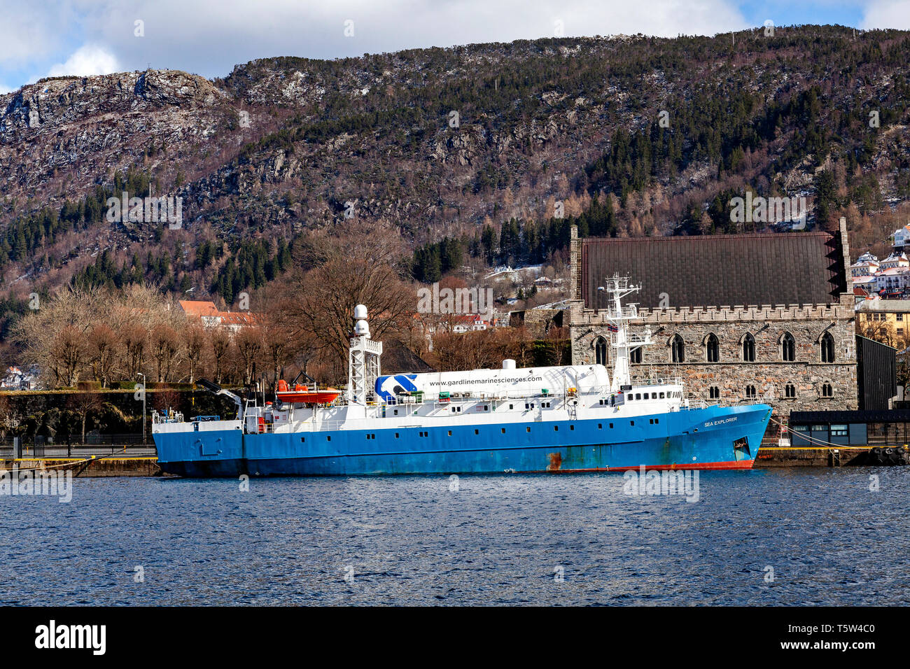 Research and survey ship Sea Explorer (built 1976) in the port of ...