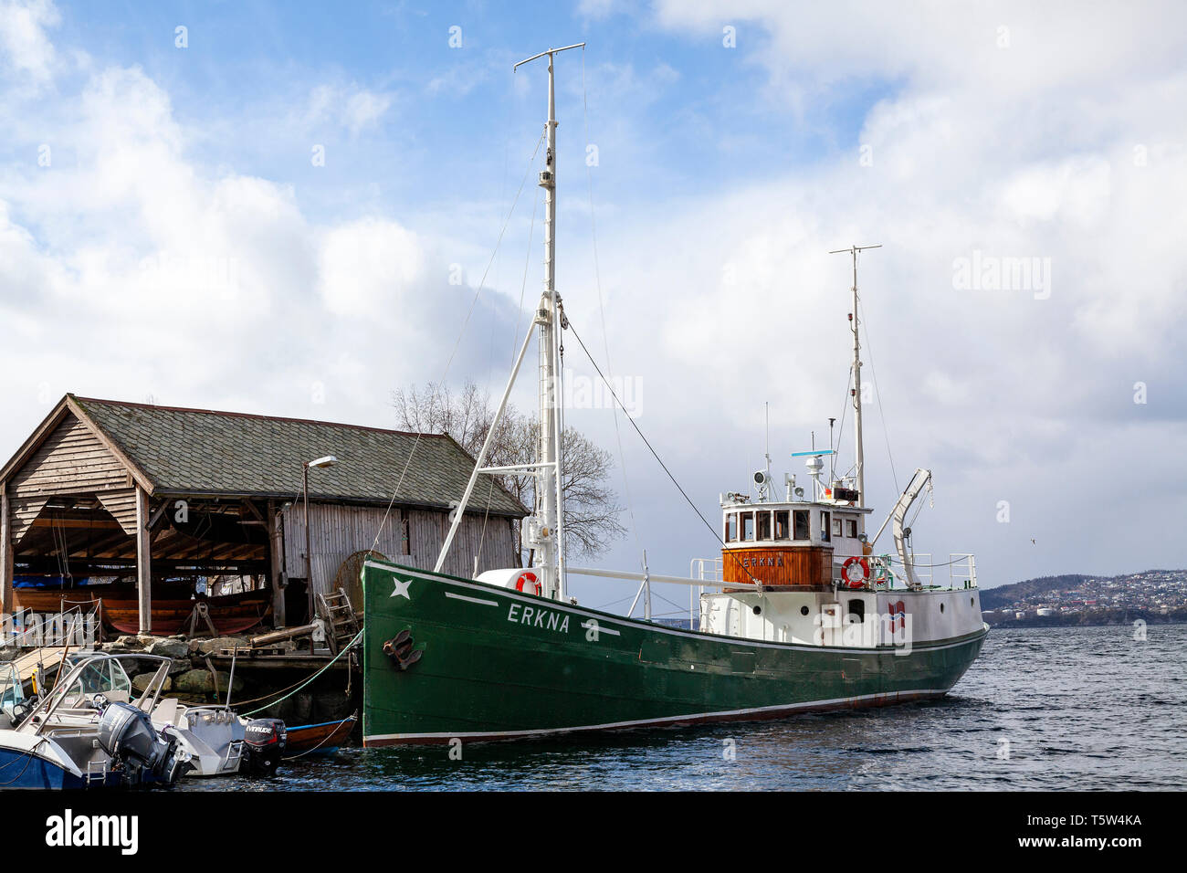 Old norwegian fishing boat hi-res stock photography and images - Alamy