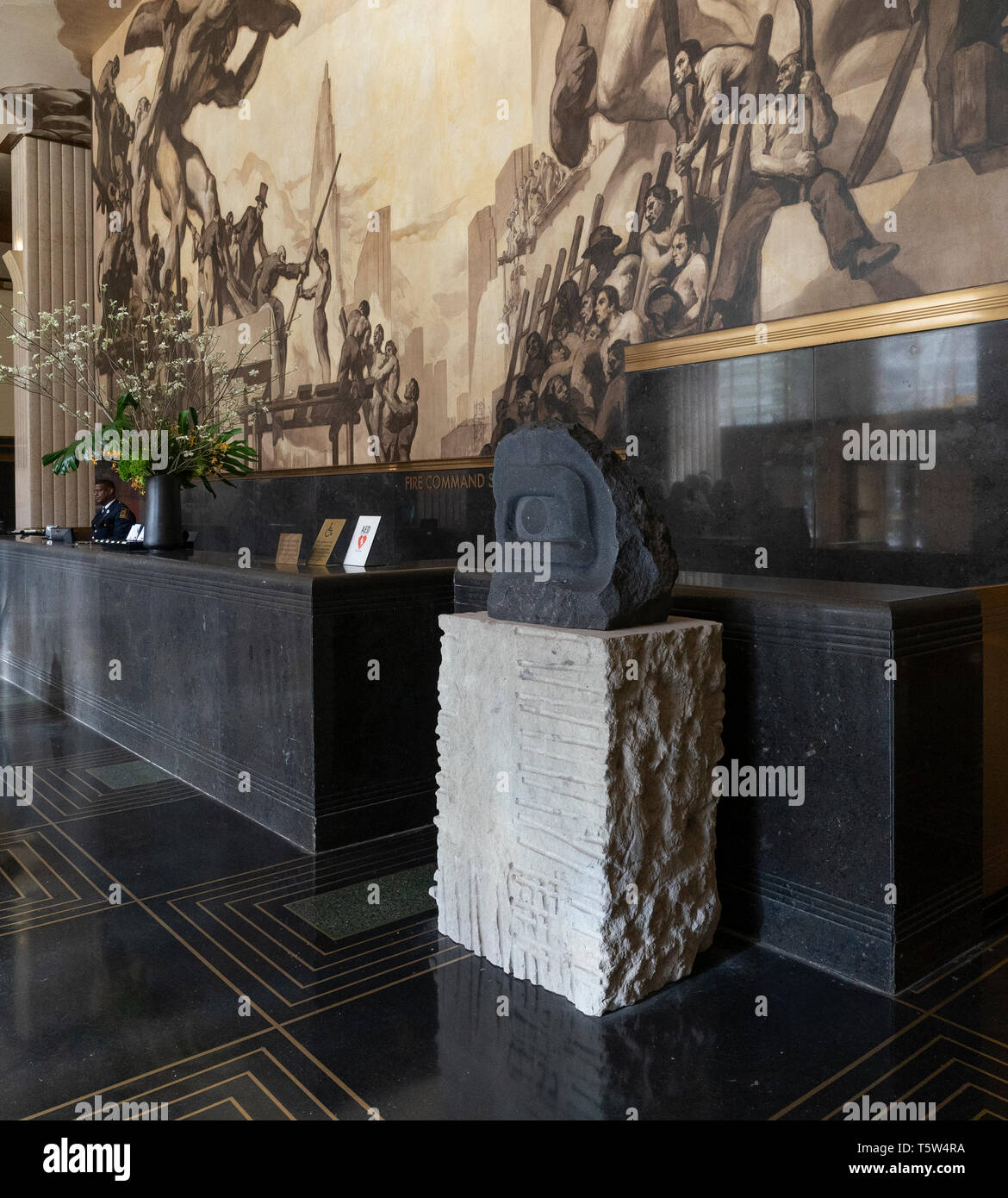 New York, United States. 25th Apr, 2019. Pedro Reyes sculpture on ...