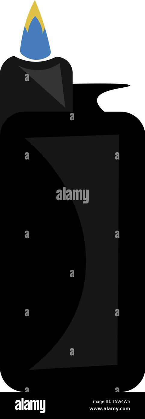 A cigarette lighter with flame vector or color illustration Stock ...