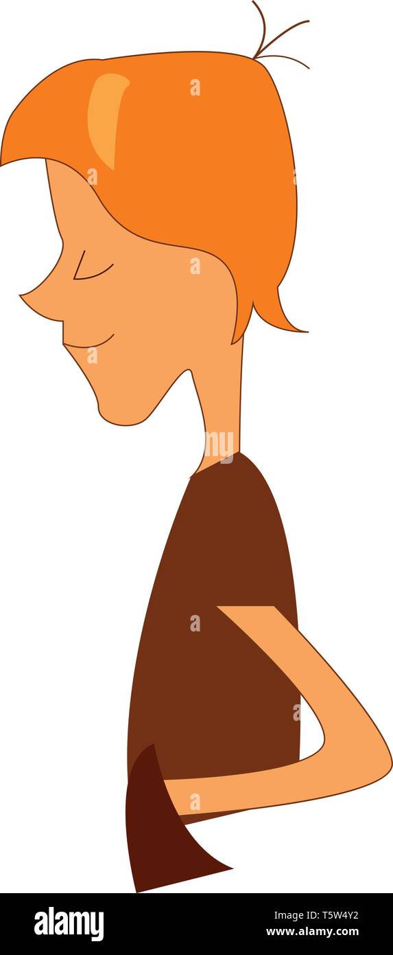 Side portrait of a boy vector or color illustration Stock Vector Image ...
