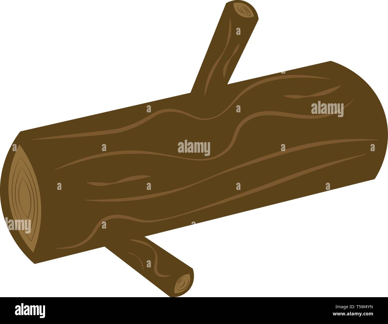 A wooden log vector or color illustration Stock Vector Image & Art - Alamy