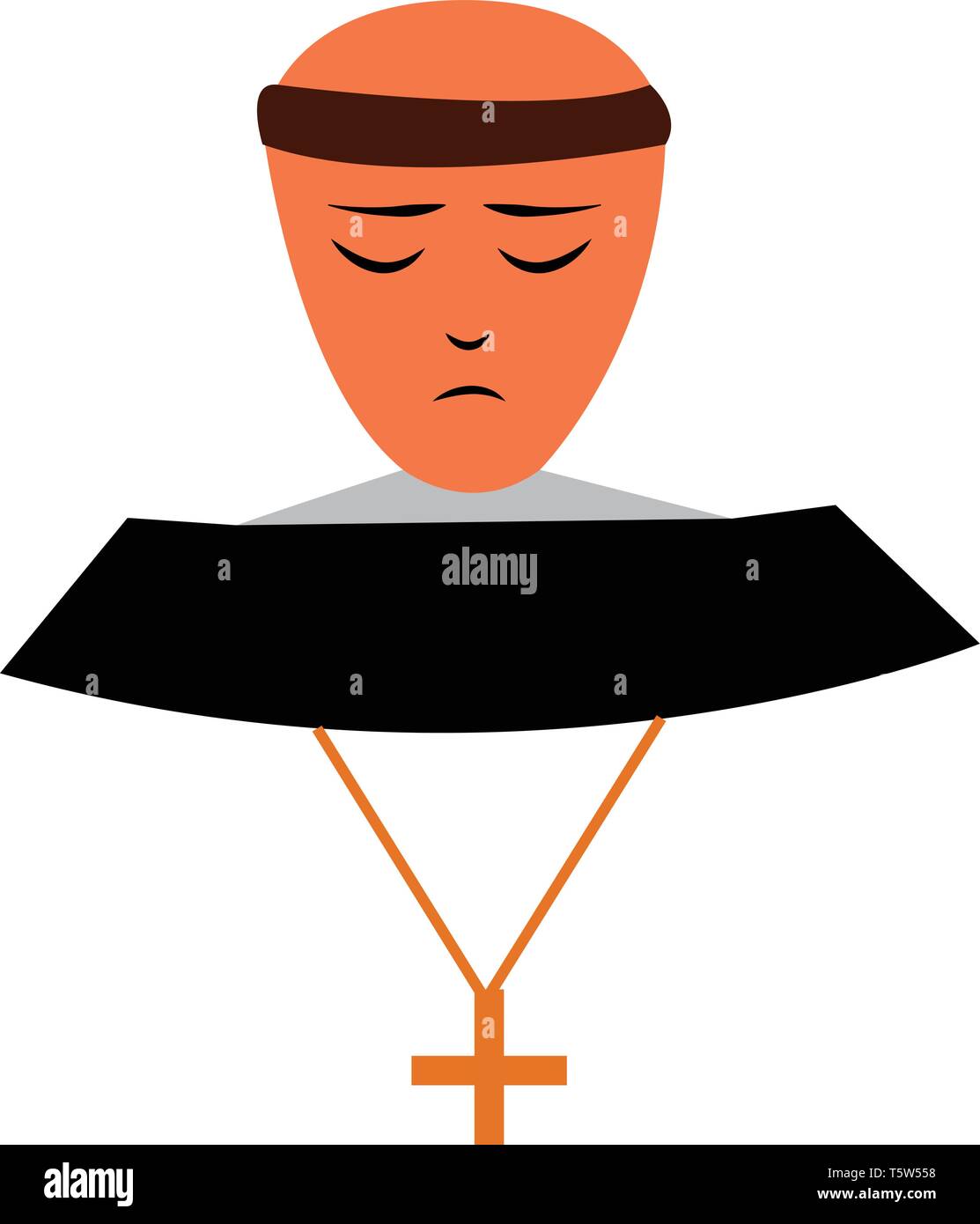 A Christian monk vector or color illustration Stock Vector Image & Art ...