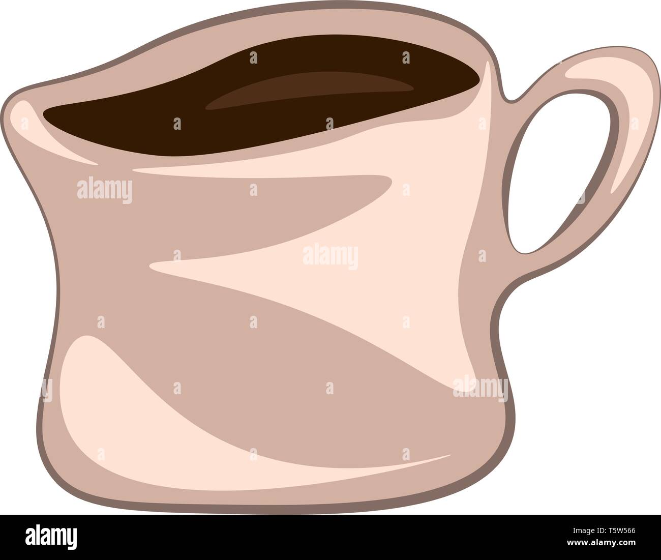 A pink coffee mug vector or color illustration Stock Vector Image & Art ...