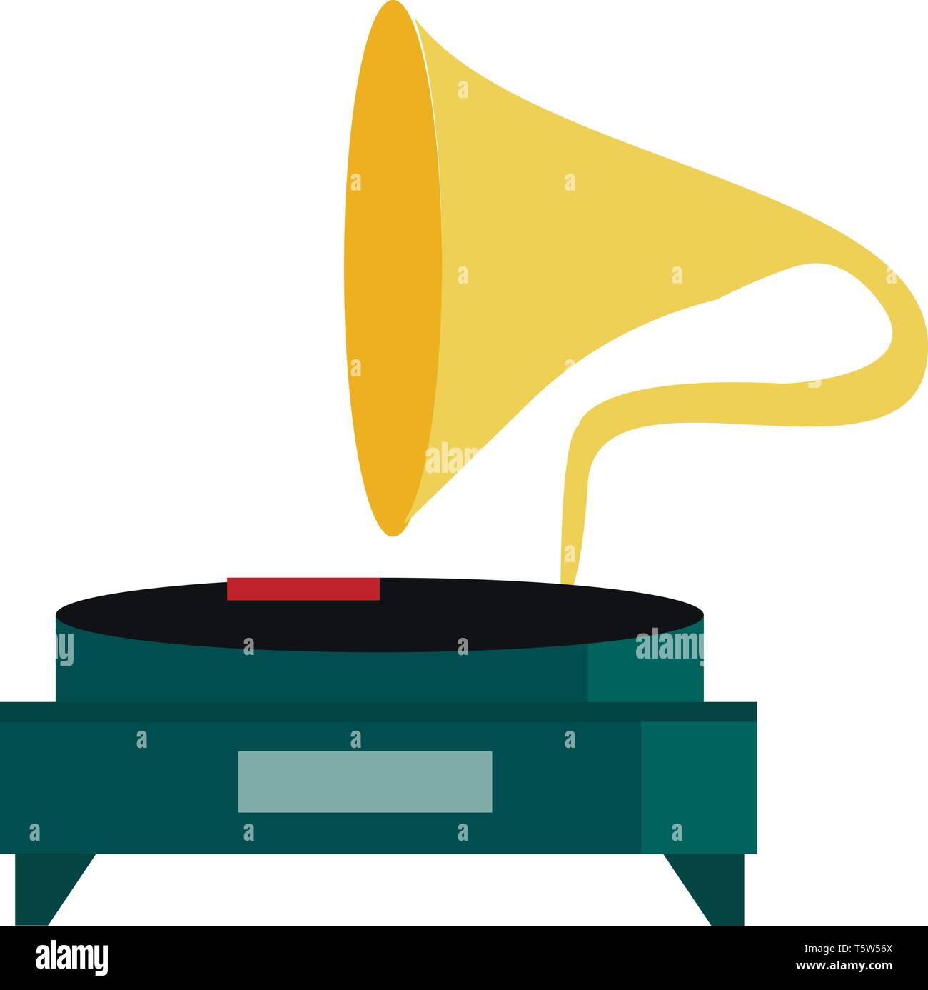 A vintage gramophone instrument vector or color illustration Stock ...