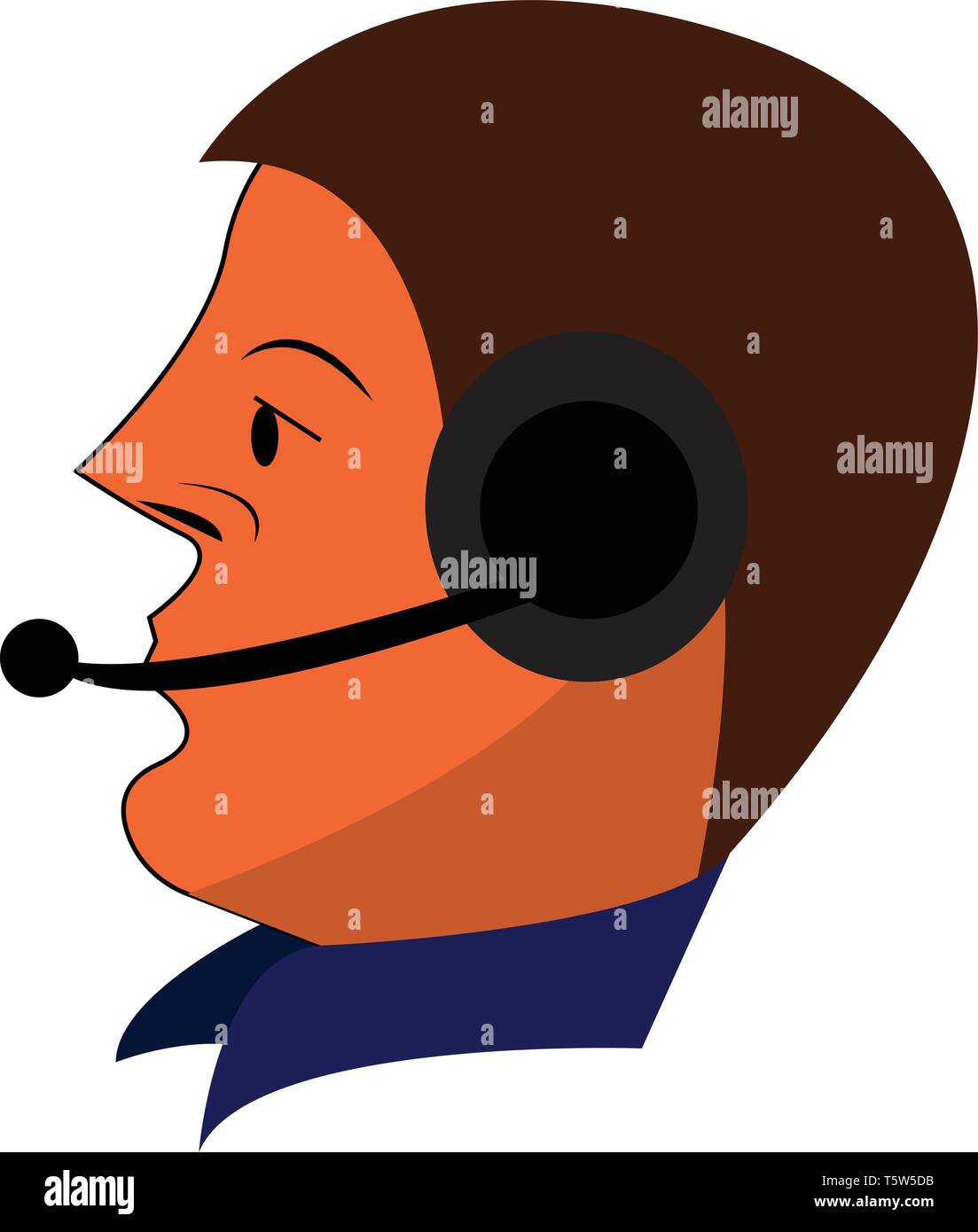 Face of an operator vector or color illustration Stock Vector Image ...