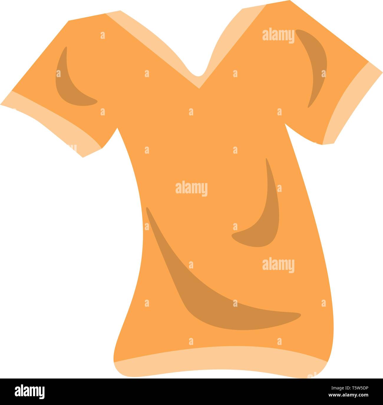 Unisex orange color t-shirt vector or color illustration Stock Vector ...