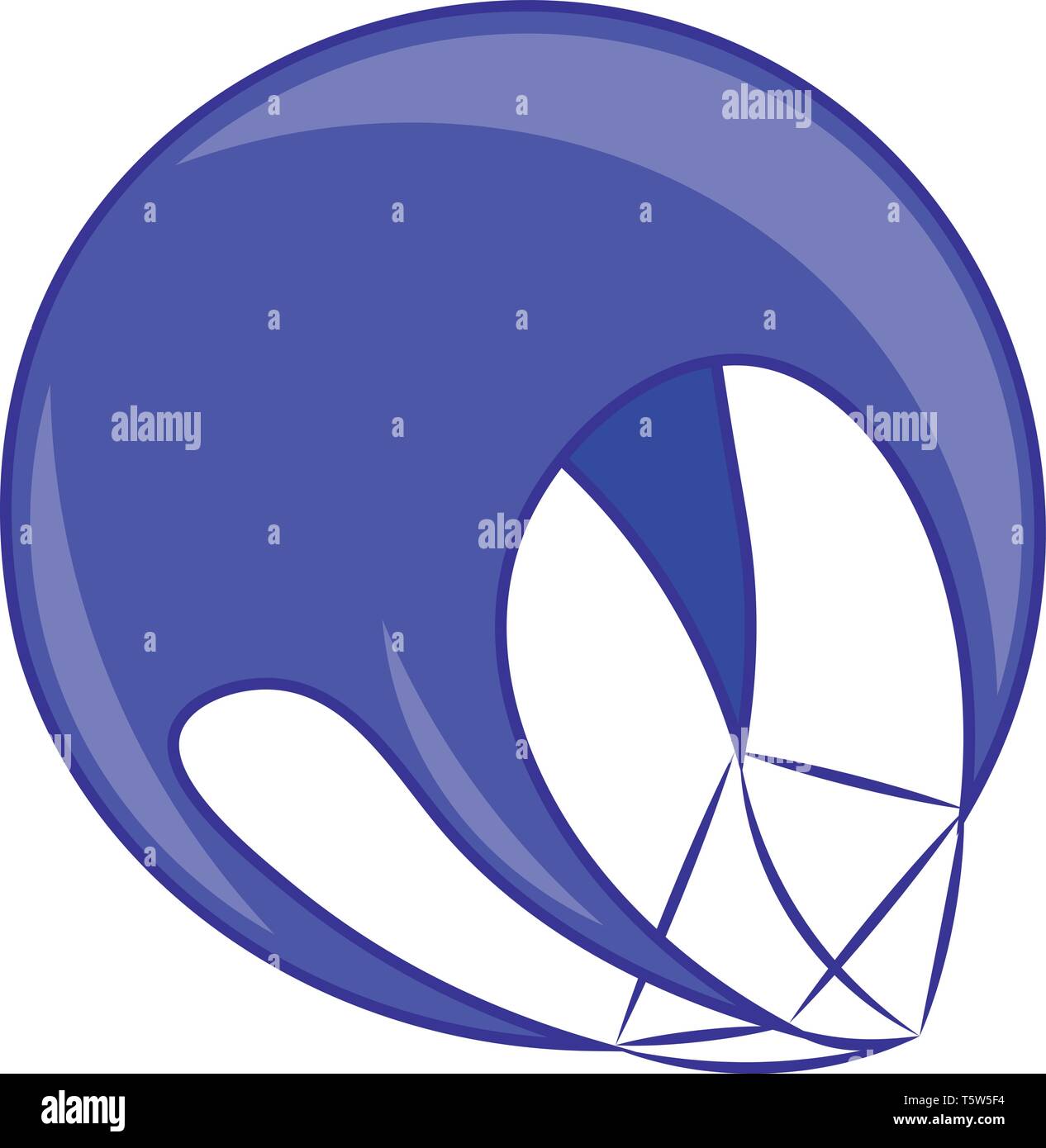 A blue parachute vector or color illustration Stock Vector Image & Art ...