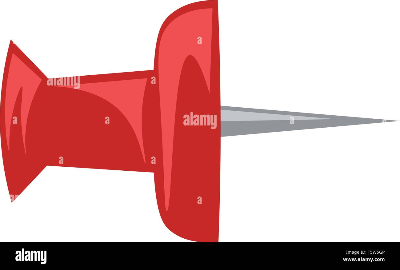 Red pin to putting the paper vector or color illustration Stock Vector ...