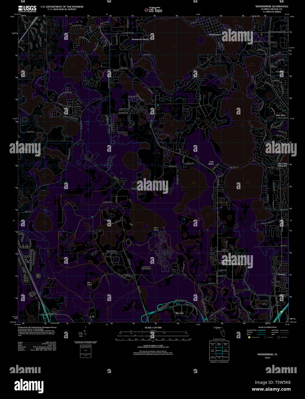 Map of windermere hi-res stock photography and images - Alamy