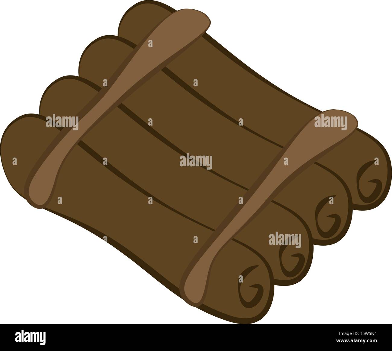 A timber floating raft vector or color illustration Stock Vector Image ...