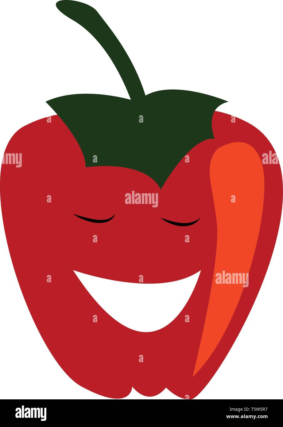 A fresh red pepper vector or color illustration Stock Vector Image ...