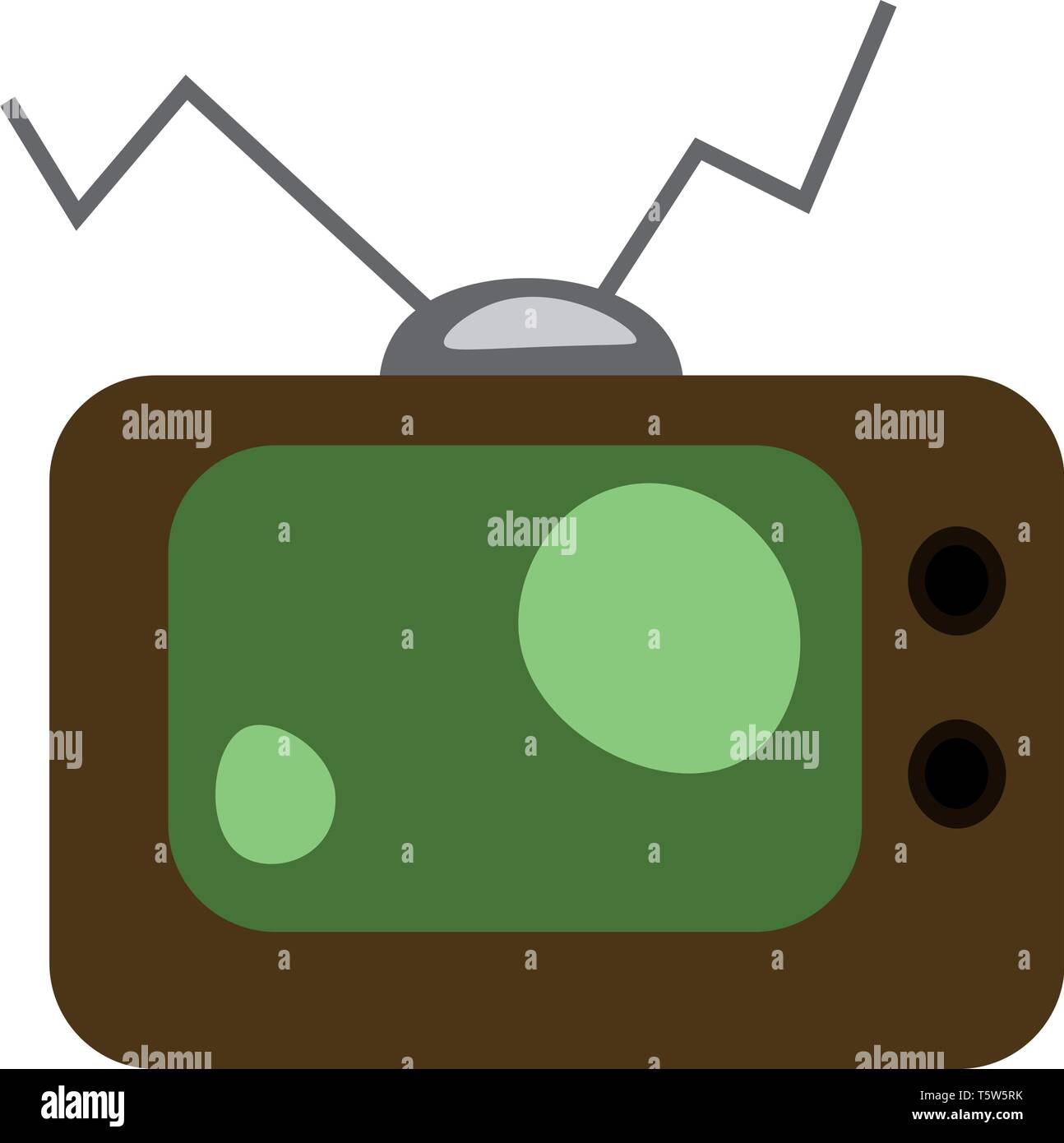Old fashioned box television set vector or color illustration Stock ...