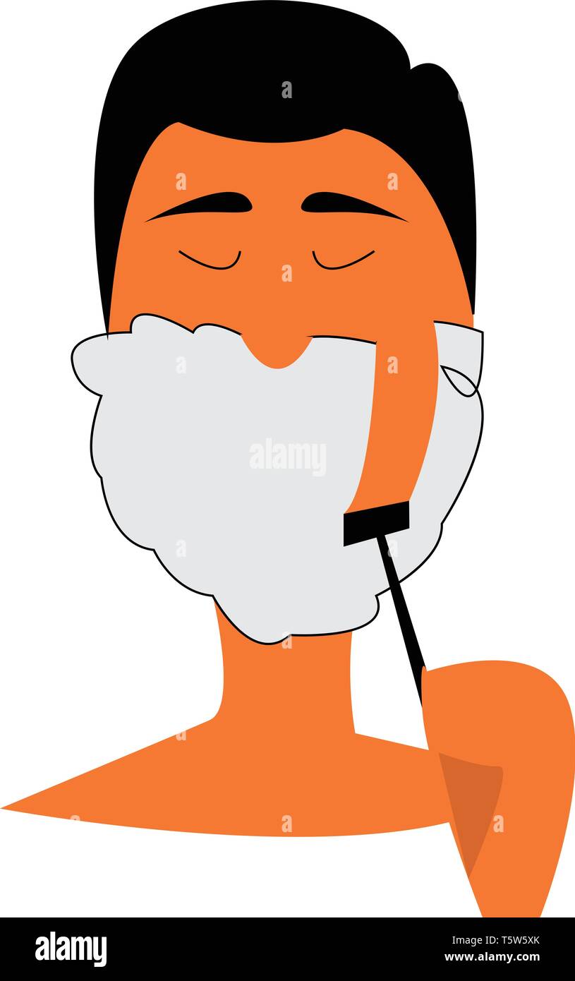 Gut shaving facial hair vector or color illustration Stock Vector Image ...
