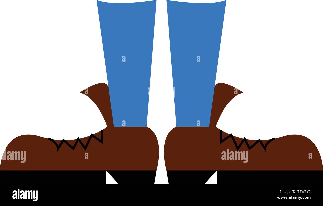 Brown leather shoe vector or color illustration Stock Vector Image ...