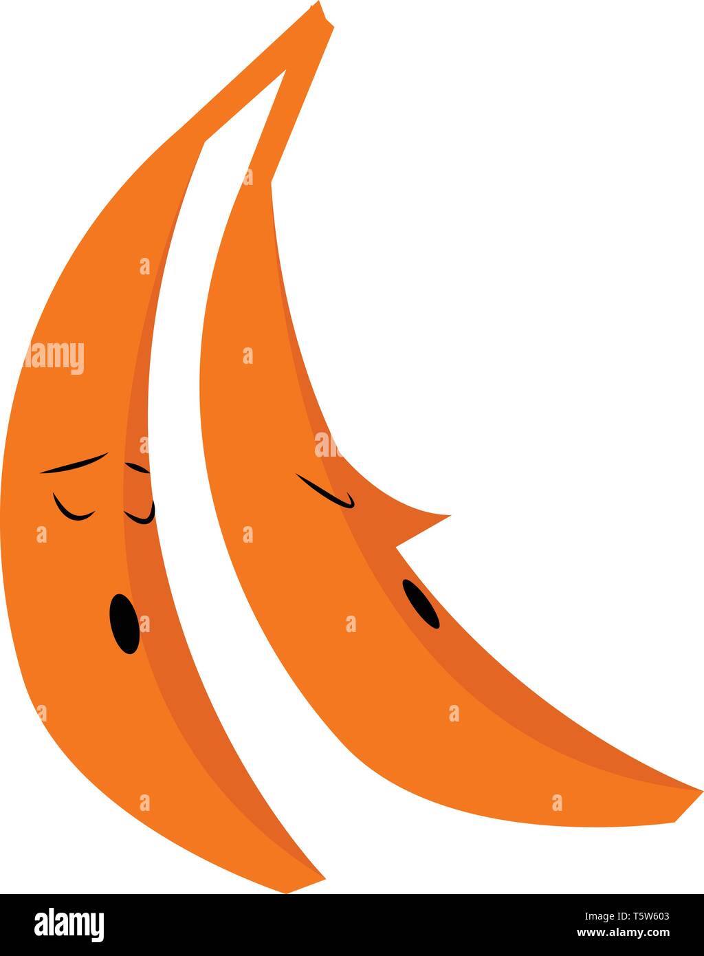 Sleeping banana pair vector or color illustration Stock Vector Image ...