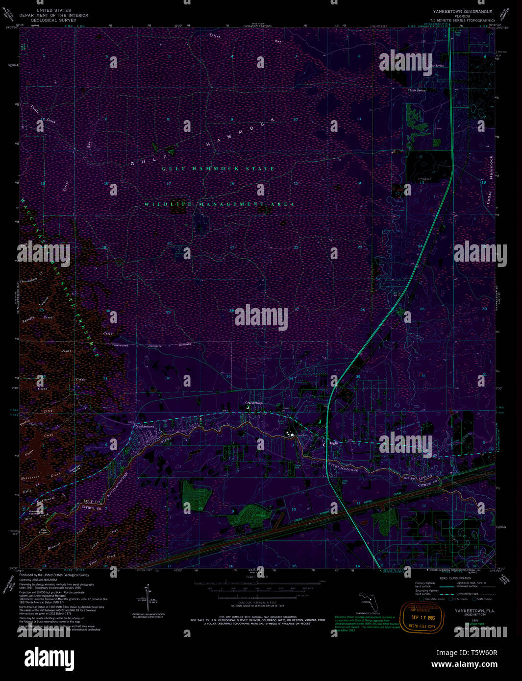 Map of yankeetown hi-res stock photography and images - Alamy