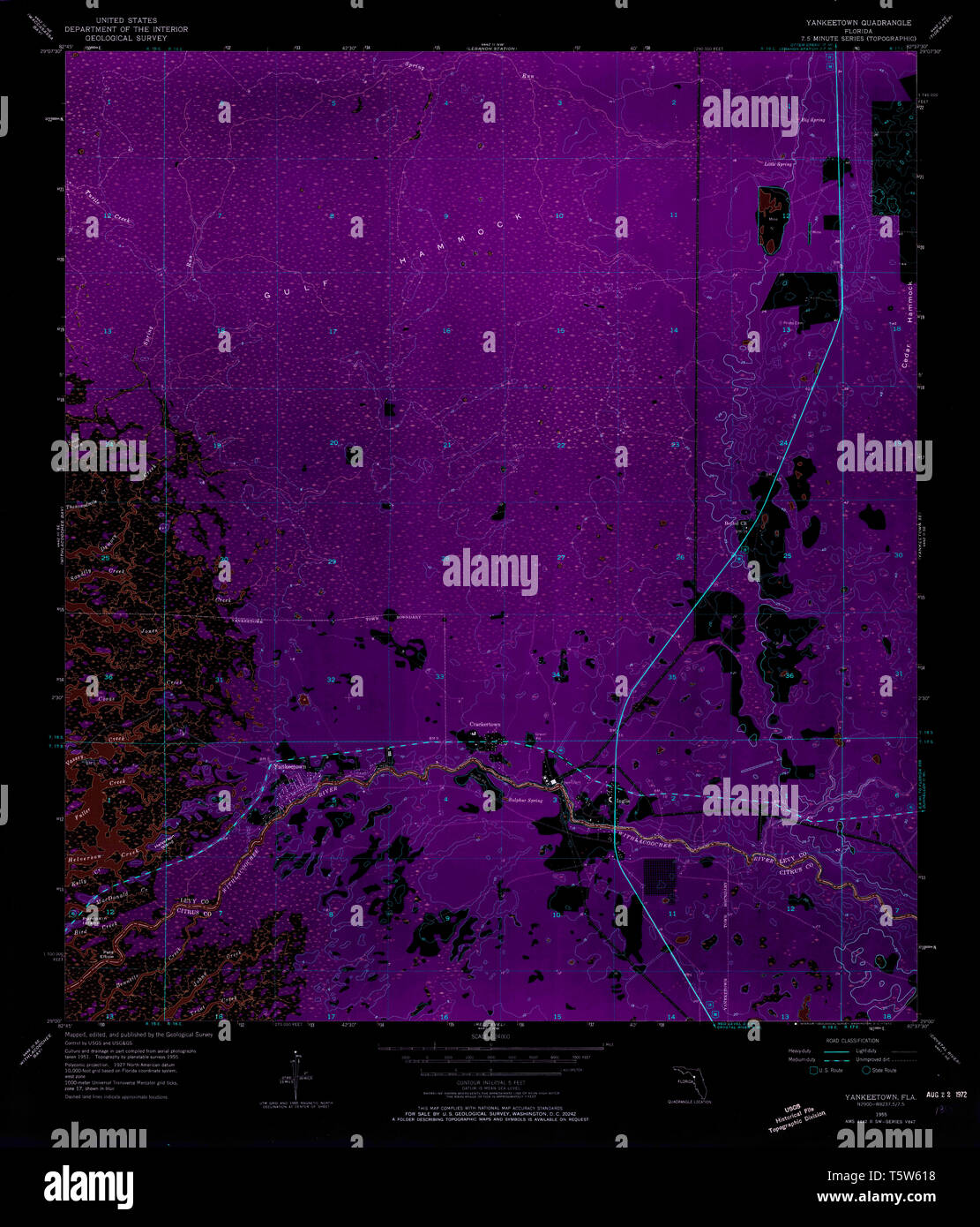 Map of yankeetown hi-res stock photography and images - Alamy