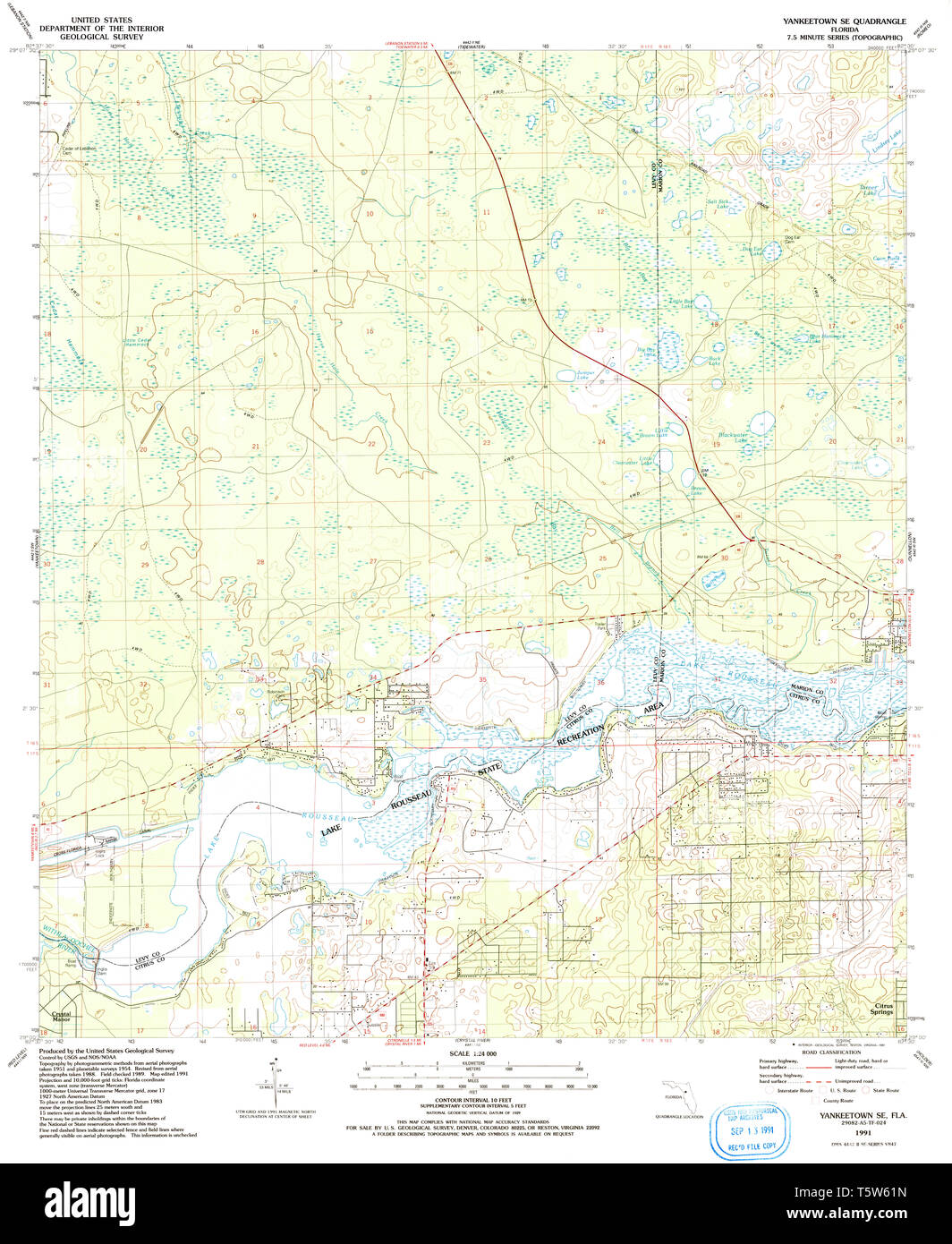 Yankeetown florida map hi-res stock photography and images - Alamy