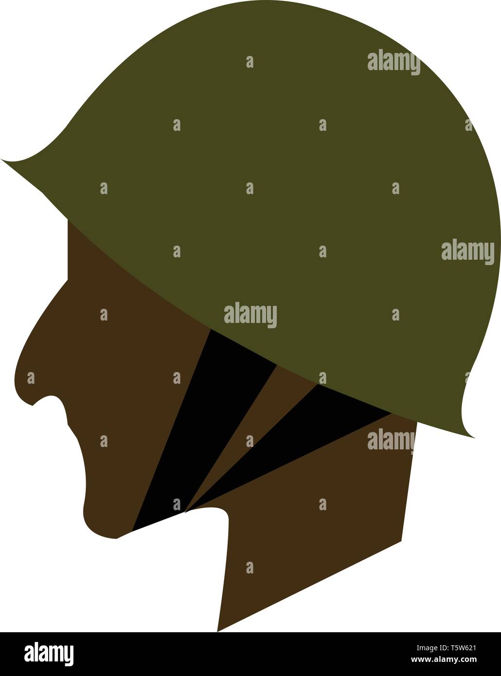 Side face of a soldier vector or color illustration Stock Vector Image ...