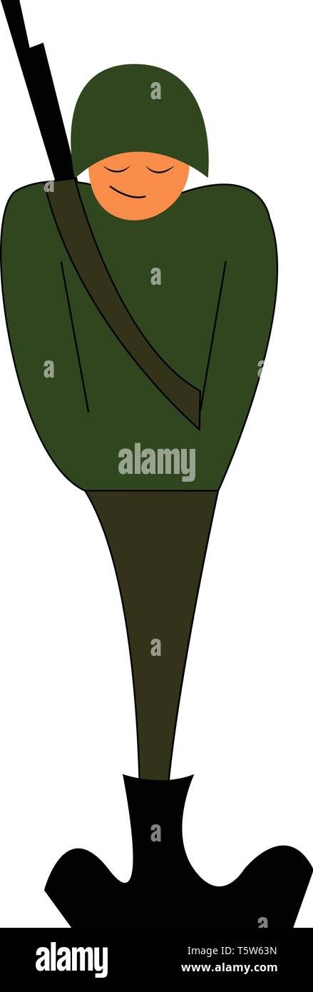 Uniformed soldier standing Stock Vector Images - Alamy