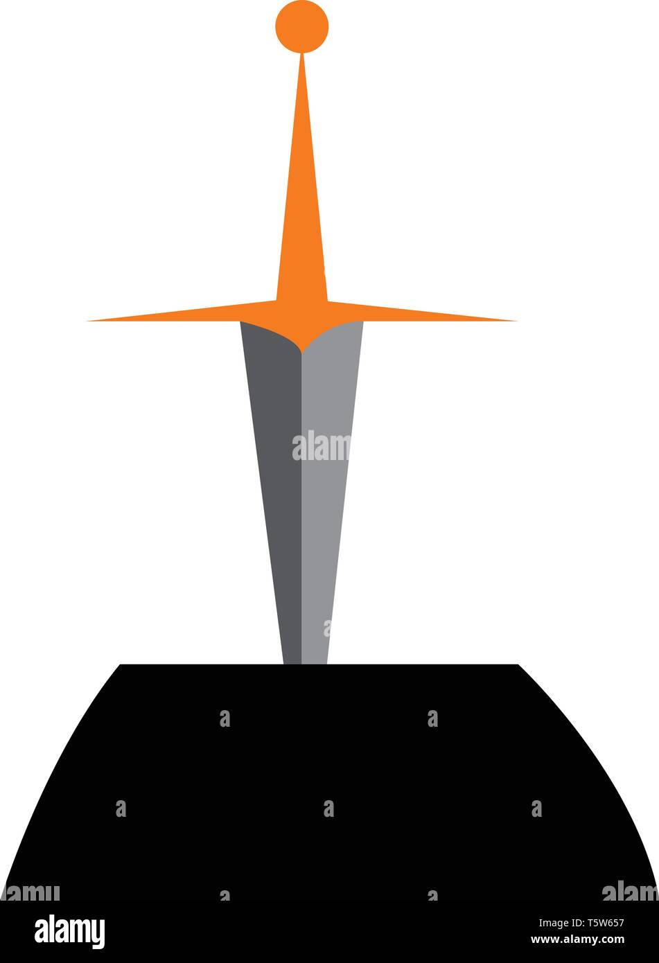 A sword in the stone vector or color illustration Stock Vector Image ...