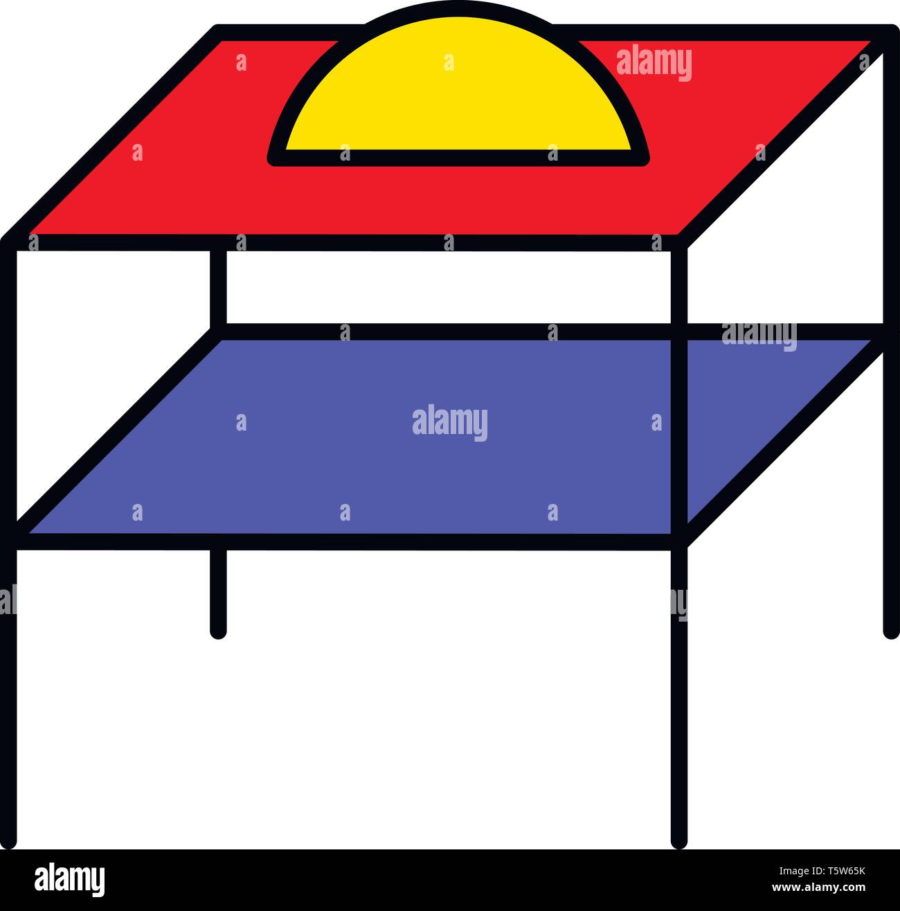 A colorful wroth iron table vector or color illustration Stock Vector ...