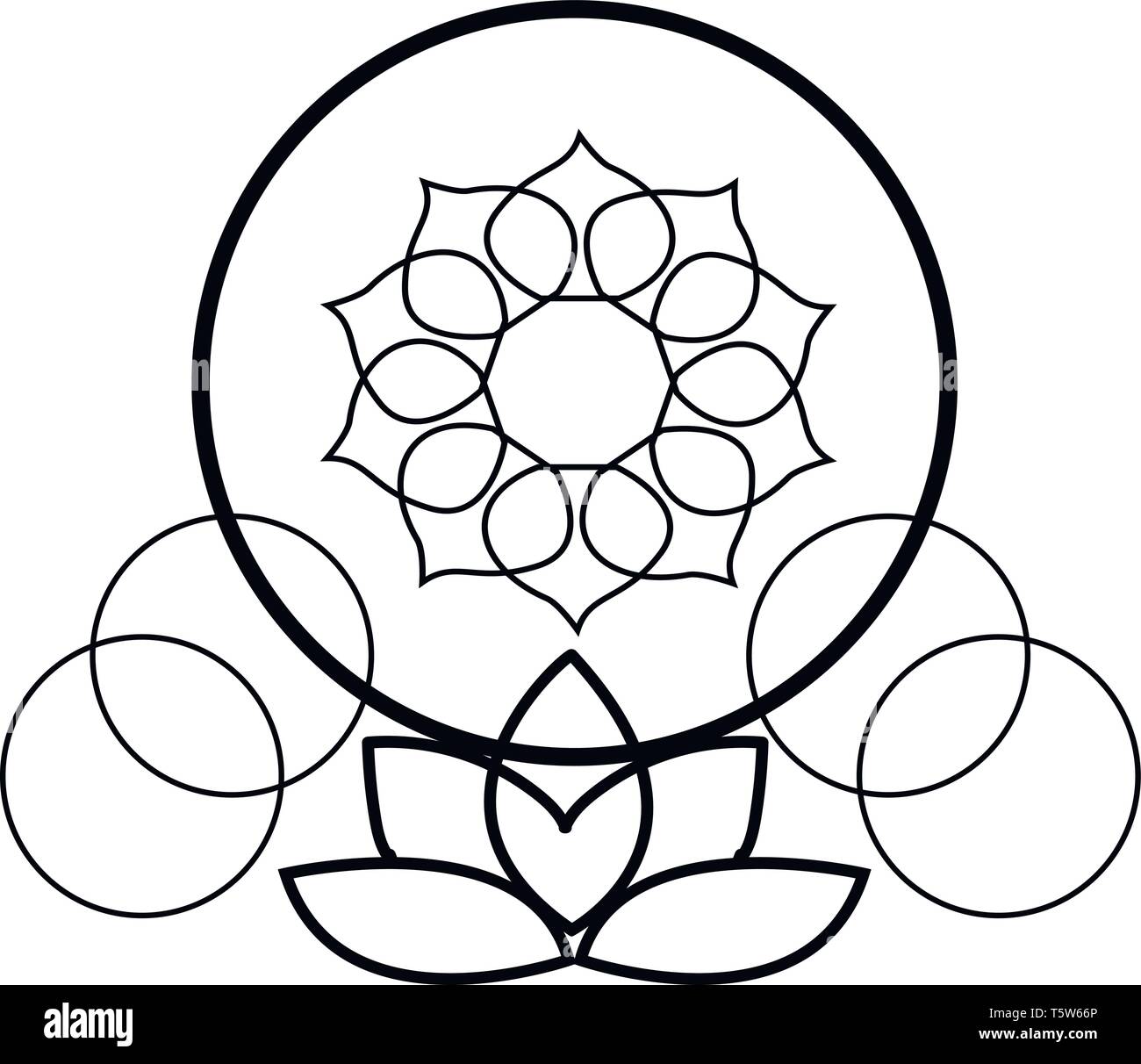 A mandala tattoo design vector or color illustration Stock Vector Image ...