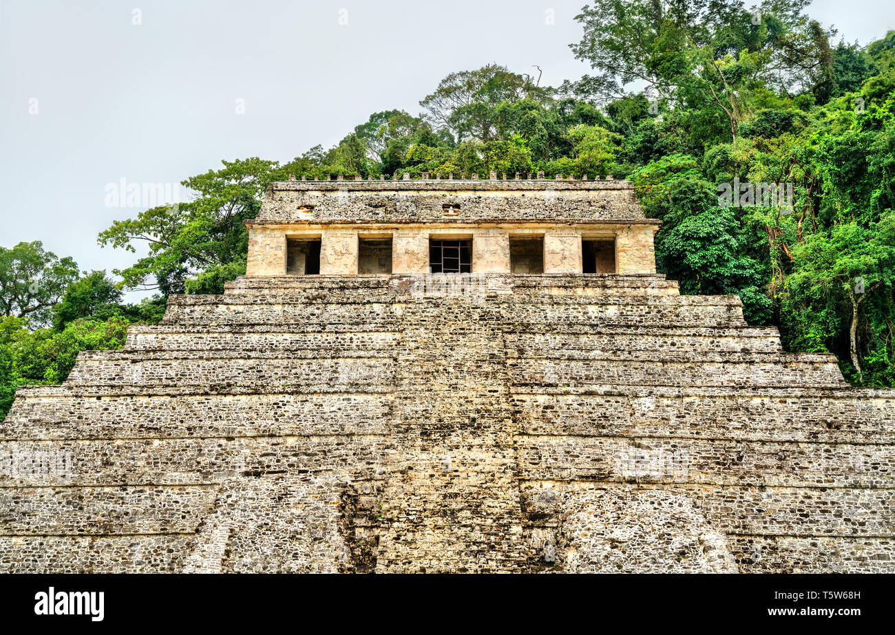 Temple of the Inscriptions at Palenque in Mexico Stock Photo - Alamy