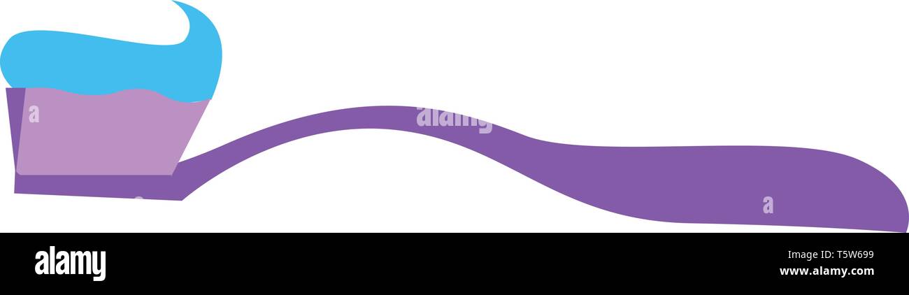 A toothbrush with toothpaste vector or color illustration Stock Vector ...