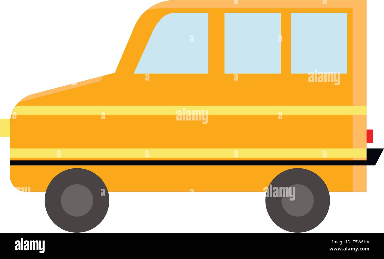 A yellow transportation bus vector or color illustration Stock Vector ...