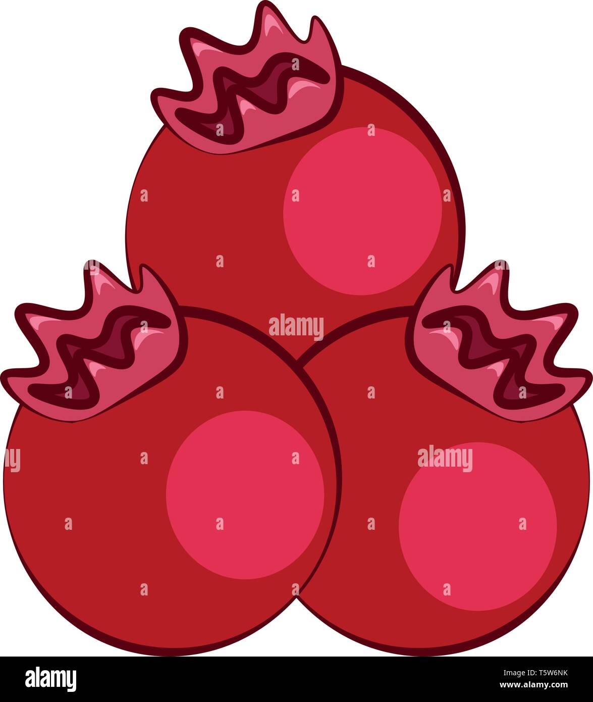 three red berries, vector, color drawing or illustration Stock Vector ...