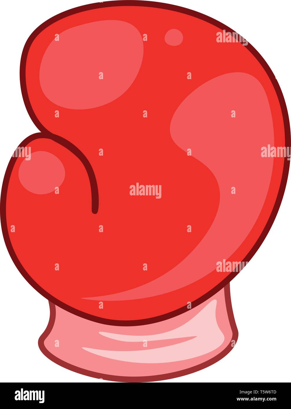 A red colored boxing gloves, vector, color drawing or illustration ...